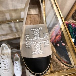 Tory Burch | Shoes | Tory Burch Pearl Logo Espadrille Shoe | Poshmark